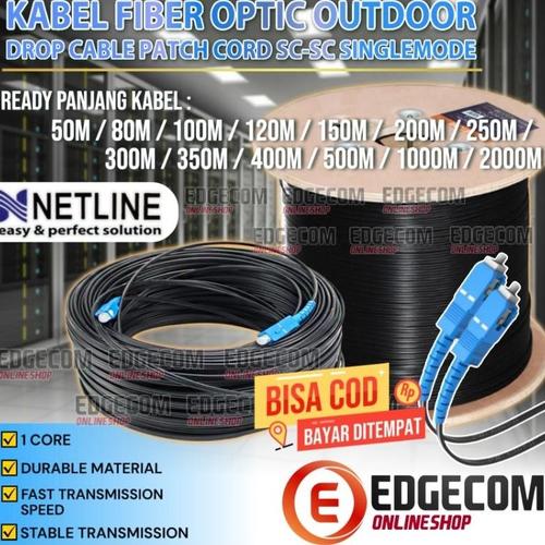 Jual Kabel FO Fiber Optic SC-SC Single Core 200 Meter NETLINE - 200 ...