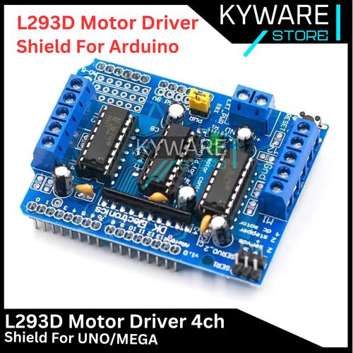 Jual L293D Motor Driver Shield For Arduino 4 Channel Stepper Servo ...