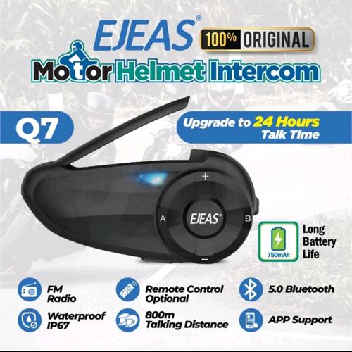 Jual EJEAS Q7 Bluetooth Radio FM Intercom Helm 7 Rider Helmet - Kab ...