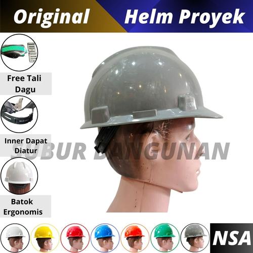 Jual Safety Helmet SNI NSA Helm Proyek + Inner Geser Manual + Tali Dagu ...