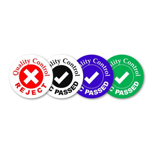 Jual Label QC passed Label QC reject ukuran Diameter 1.5cm - qc reject ...