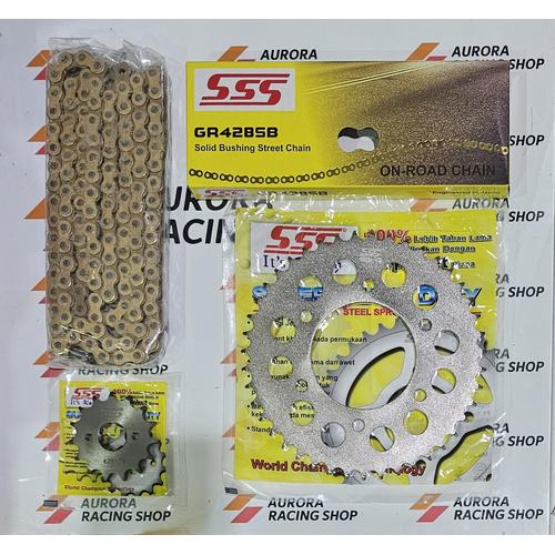 Jual GEAR SET SSS JUPITER MX KING 150 & RANTAI SSS 428 SB GOLD - 13, 39 ...
