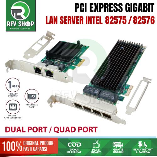 Jual PCIE PCI Express Network LAN Card Server Gigabit INTEL 82575 / ...