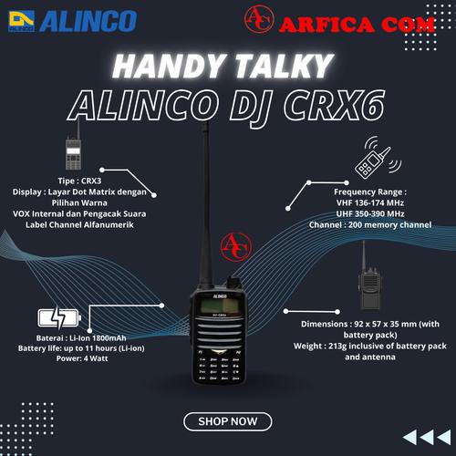 Jual Alinco DJ-CRX6 HT Dualband Alinco DJ CRX6 UHF 350 Mhz DJCRX6 Garansi - Jakarta Barat ...