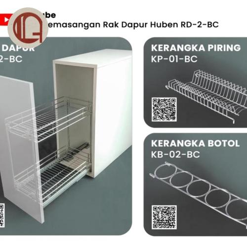 Jual rak piring kitchen set tarik / rak piring botol bumbu kabinet 30 ...