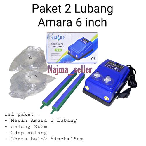 Jual Paket Aerator 2 Lubang airstone Balok. Paket aerator komplit fullset tinggal pasang di ...