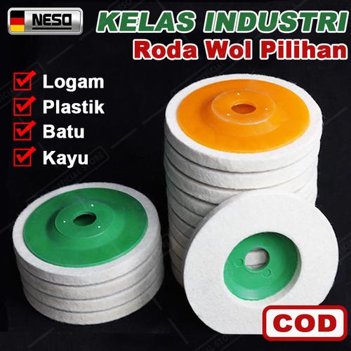 Promo NESO German Tools Roda Wol Pilihan 4 Inch wool wheel Mata Gerinda Poles Body Motor Mobil ...