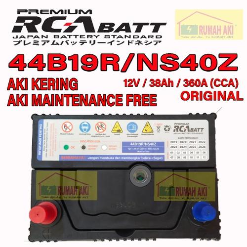 Jual Aki Mobil RCA Batt NS40Z/44B19R/12V/38Ah/CCA 360A/Aki Kering/Aki ...
