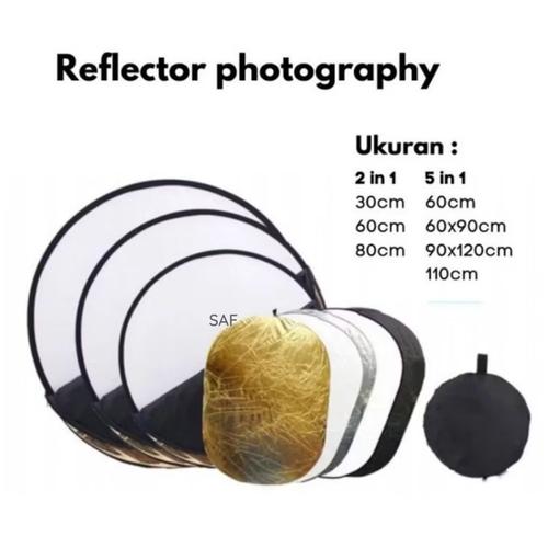 Promo Reflektor 5 in 1 semua ukuran foldable reflector - 30cm, 2 in 1 - Kota Tangerang Selatan ...