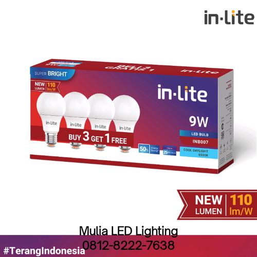 Jual Inlite LED Bulb lampu bohlam Paket 9 Watt 9Watt Beli 3 Gratis 1 ...