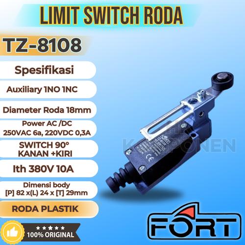 Jual TZ-8108 Limit switch roda plastik Fort / TZ 8108 FORT - Jakarta ...