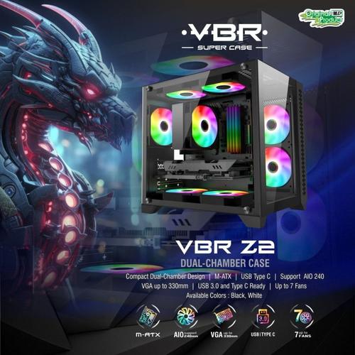 Jual Casing VBR Z2 M-ATX USB Type-C DUAL CHAMBER - mATX GAMING CASE ...