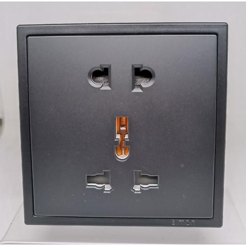 Jual SIMON I7 BLACK DOFF / MATT BLACK UNIVERSAL SOCKET AND 2 PIN SOCKET ...