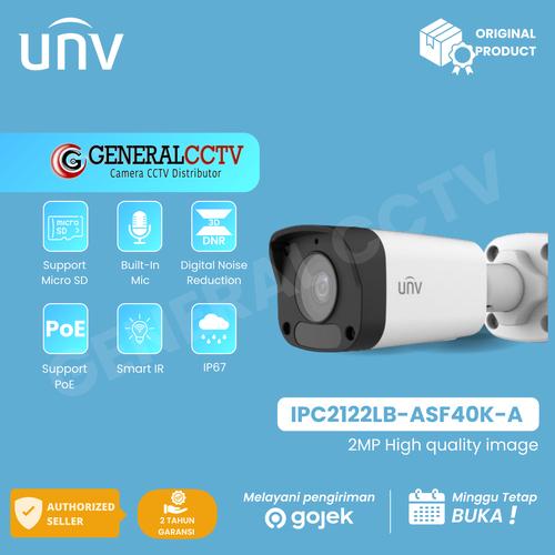 Promo IP CAMERA UNV IPC2122LB-ASF40K-A Outdoor 2MP Built in mic audio ...