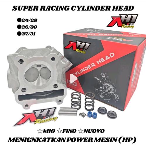 Jual CYLINDER HEAD BLOK AH1 RACING MIO SPORTY MIO SOU LFINO KARBU ...