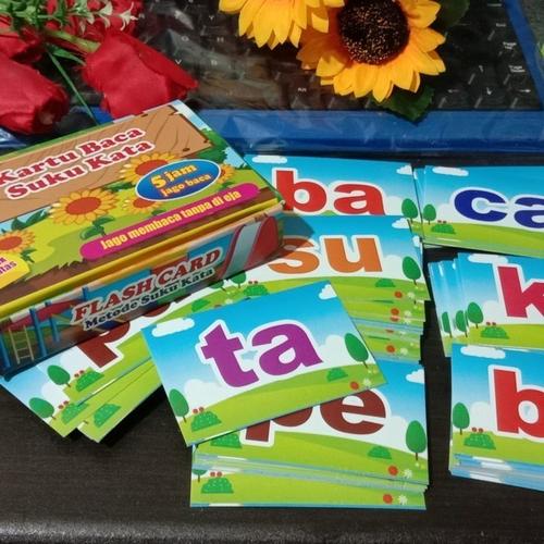 Jual flash card suku kata kartu baca anak TK - Kab. Sukoharjo ...