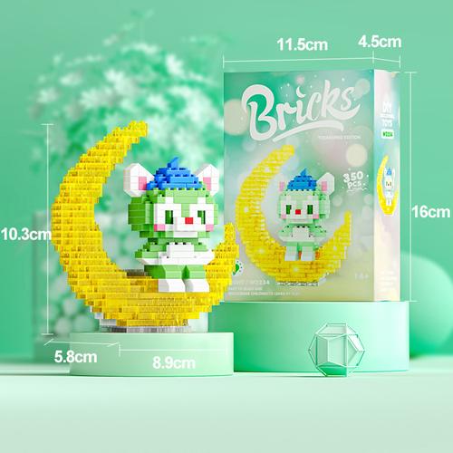 Jual Mainan Bricks Lego Kucing Bulan W2234 with Lampu Balok susun ...