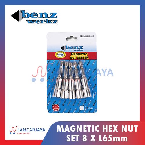 Jual BENZ WERKZ Magnetic Hex Nut Set (8mm X L65mm) / 5 Pcs Kunci Mata ...