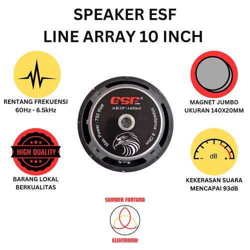 Jual Speaker LINE ARRAY ESF 10" 10INCH Speker Spiker komponen line ...