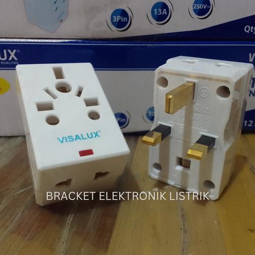 Jual VISALUX Over Steker Tusuk Kontak Adaptor Universal Sambungan Kaki ...