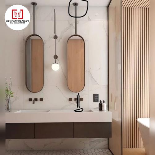 Jual Cermin Gantung Custom Design Vanity Mirror Frame Besi - Bronze ...