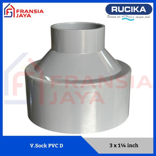 Jual Rucika Fitting V.Sock PVC D 3 x 1.1/4 inch Vlok Socket 4 x 1.25 ...