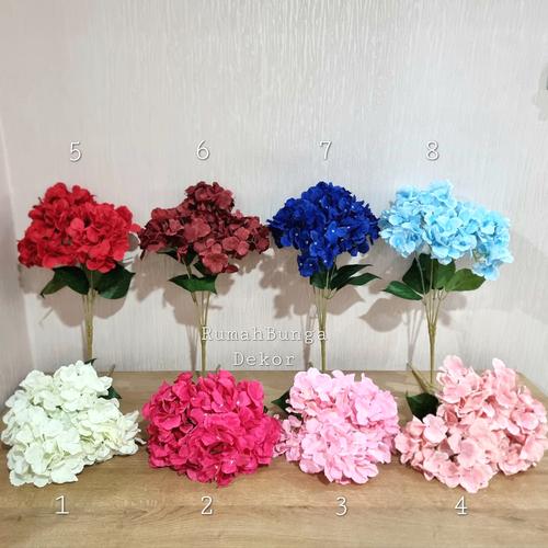 Jual Bunga Hortensia Group Artificial Murah - Biru Muda - Jakarta Barat ...