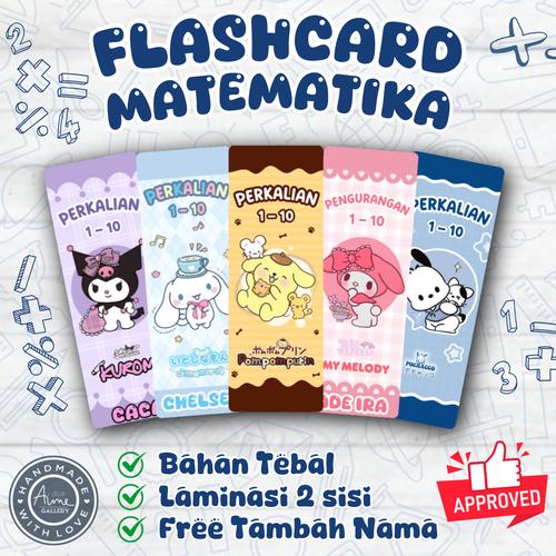 Jual FLASHCARD PERKALIAN MOTIF SANRIO, FLASHCARD PERKALIAN KUROMI ...