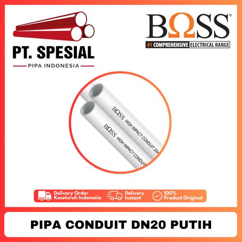 Jual Pipa Listrik / Pipa Conduit Boss Putih 20mm 2.9 Meter 500 Batang ...