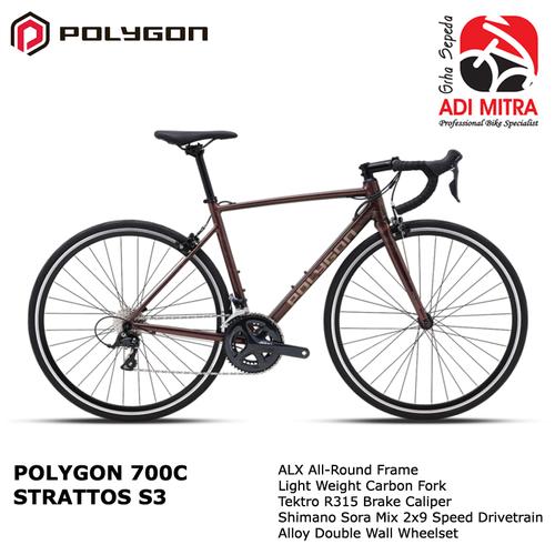 Promo Polygon Strattos S3 New [700C] Road Bike Sepeda Balap - Orange ...