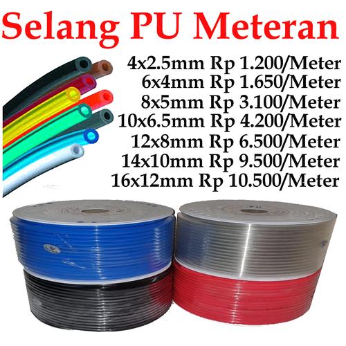 Jual Selang Angin PU pneumatik polyurethane Roll harga per meter meteran permeter - Jakarta ...