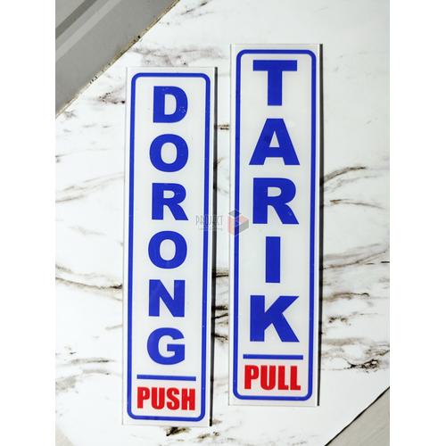 Jual PAPAN PINTU TARIK DORONG /DOOR SIGN AKRILIK - TARIK - Kab ...