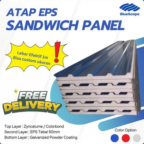Jual Mt Atap Eps Sandwich Panel - Atap Salju Insulasi- Eps Roof Tebal ...