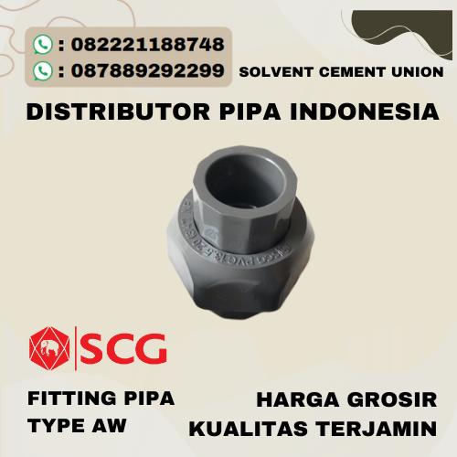 Jual Fitting Pipa SCG Solvent Cement Union Type AW - 3/4" - Jakarta ...