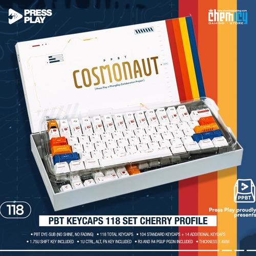 Jual Press Play x Phangkey COSMONAUT PBT Keycaps 118 Set Cherry Profile ...