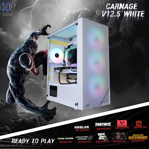Promo DK PC CARNAGE V12.5 WHITE | H610M | i5 12400F | RTX 4060 | RAM ...