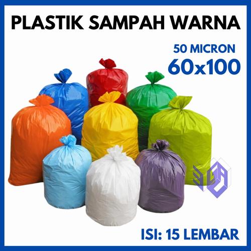 Promo Kantong Plastik Sampah 60x100 Warna Warni - 15 Lembar Tebal | PE ...