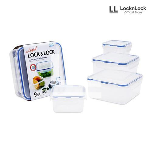 Promo LocknLock Classic Gift Set Special Square 5Pcs - HPL980CLQ5 ...