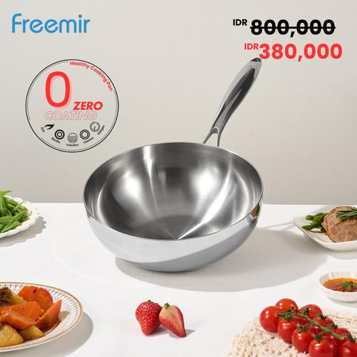 Promo [NEW 2025] freemir Zero Coating Pan 24 Cm Panci Penggorengan 316 ...