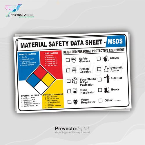 Jual Sticker Safety Sign K3 Indentifikasi Lembar Data Keselamatan Bahan ...