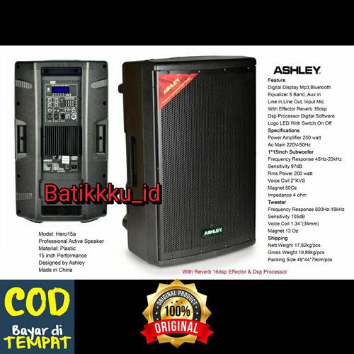 Jual Speaker Aka Produktif ASHLEY HERO 15A HERO15A ORIGINAL 15 INCH HERO15 HERO 15 A - Jakarta ...