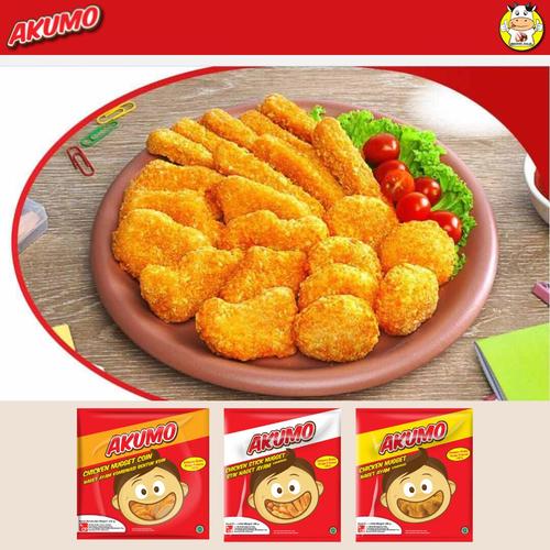 Jual AKUMO Chicken Nugget Coin 200 250 500 gram 1KG Naget Ayam Akumo ...