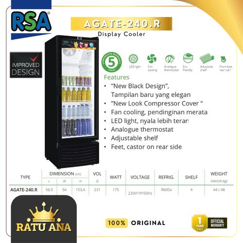 Jual RSA Showcase Agate 240 Agate-240 - 222liter - Jakarta Barat - RATU ...