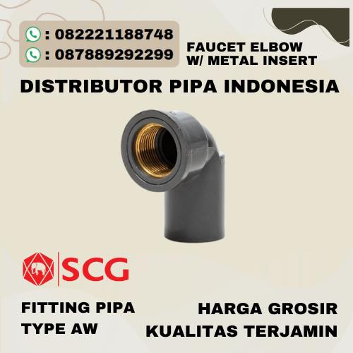 Jual Fitting Pipa SCG Faucet Elbow With Metal Insert Type AW - 1/2 ...