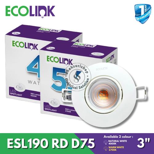 Jual ECOLINK LAMPU SPOTLIGHT ESL190RD 4 W 5,5 W LED SPOTLIGHT 2 CAHAYA ...
