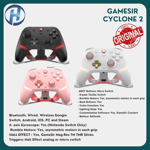 Promo GameSir Cyclone 2 Wireless Gamepad Controller Joystick Hall ...