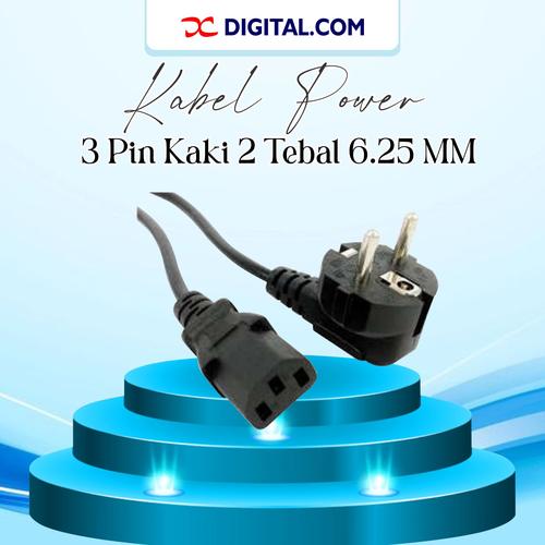 Jual Kabel Power CPU atau monitor ke listrik 3 Pin Kaki 2 Tebal 6.25 MM ...