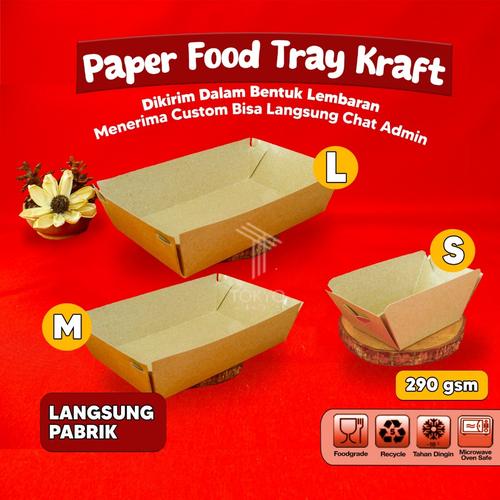 Promo FOOD TRAY/PAPER TRAY/PIRING KERTAS LAMINASI FOODGRADE SIZE S , M ...