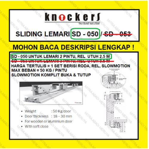 Jual Roda dan Rel Sliding SD 050 KNOCKERS Sliding Lemari Wardrobe ...