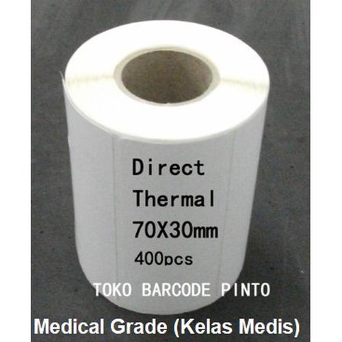 Jual LABEL STICKER BARCODE THERMAL 70X30 CORE 1" 1 LINE 400 PCS ...